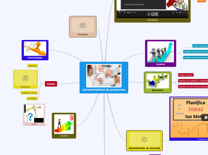 Caracteristicas de proyectos - Mind Map